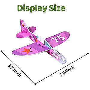 Manmel 50 Pcs Foam Gliders Planes Toys for Kids, Paper Airplane Toys Set, Plane Party Favors Goodie Bag Stuffers, Outdoor Flying Toys, Bulk Toys for Classroom Prizes Boys and Girls
