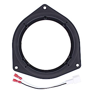 XtremeAmazing Car Stereo Door Speaker Adapter Mounting Plates 6.5 Inch Stand Ring Kit with Wiring Connector Harness Cable Plug Set of 2