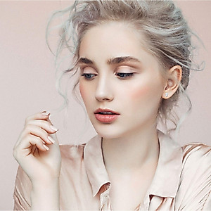 Opal Cross Stud Earrings, 925 Stertling Silver Hypoallergenic Anchor Stud Earrngs and Tiny Opal Cross Studs Jewelry Gifts for Women (Opal Earrings) (Cross)