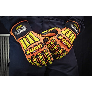 Ironclad mens Cut Resistant Work Gloves, Orange - Yellow Tpr, Large Pack of 1 US