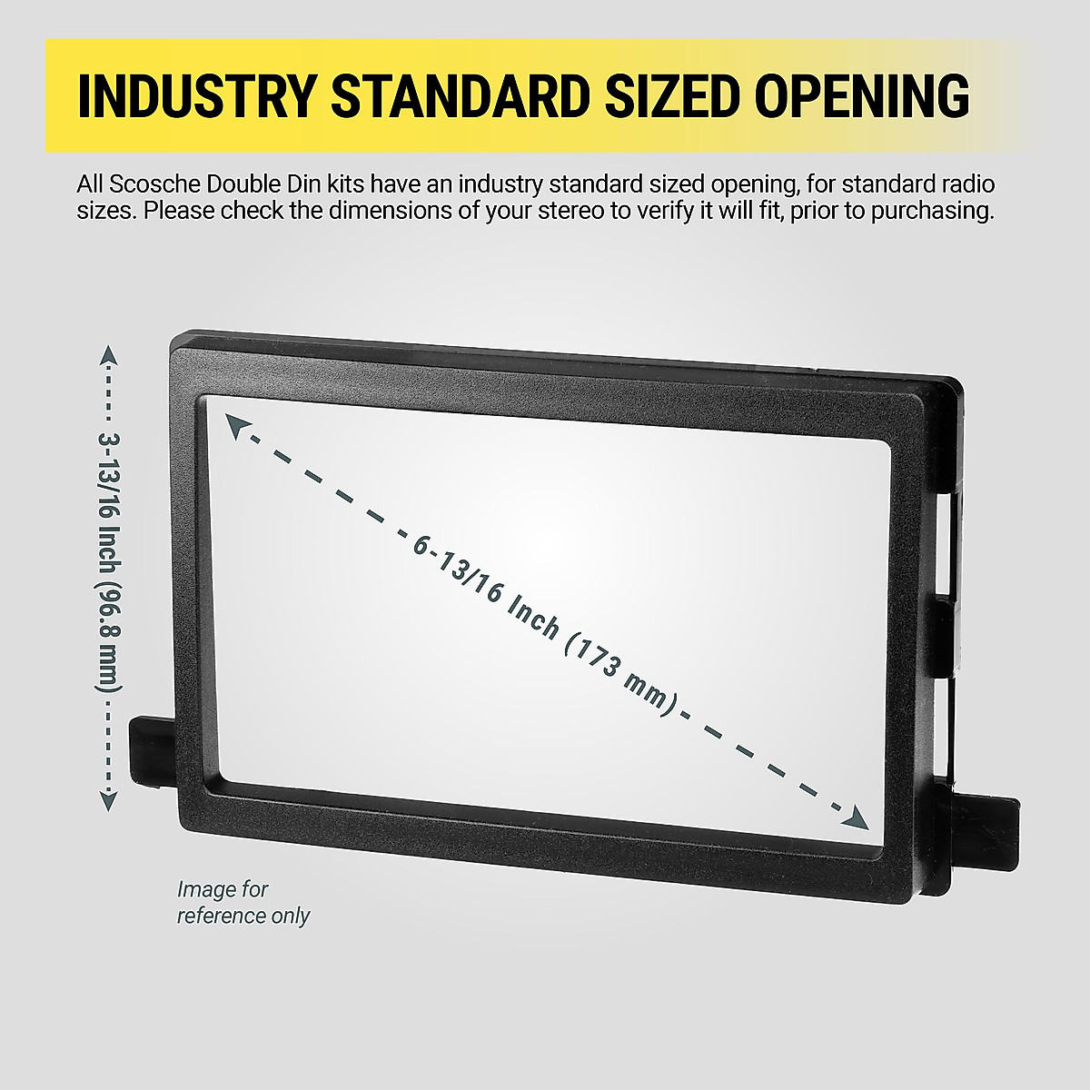 Scosche CR1291B Double DIN Radio Install Dash Kit Compatible with Select 2007-19 Chrysler, Dodge, Jeep, Mitsubishi and VW Vehicles - Car Stereo Install Kit - See Fit Guide in Images to Verify Vehicle