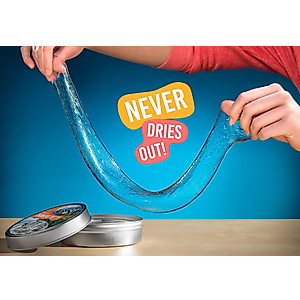 Crazy Aaron's Liquid Glass Thinking Putty 4 Inch Tin (3.2 oz) - See-Through Putty, Soft Texture - Never Dries Out