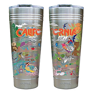 Catstudio California Thermal Tumbler | Triple Wall Insulation With Non Slip Bottom | Great Travel Cup for Water, Coffee, Tea, or Smoothies