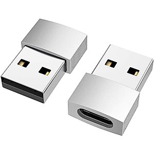 nonda USB C to USB Adapter (2 Pack), USB-C Female to USB Male, USB Type C Female to USB OTG Adapter for MacBook Pro 2015/2013, MacBook Air 2017/2015, Laptops, Wall Chargers, Power Banks