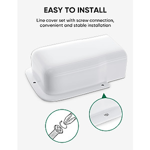 Plusluck 4" Entry Wall Cover Line Cover Set Parts PVC Accessory for Decorative for Ductless Mini Split, Central AC and Heat Pumps