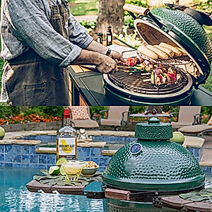 WEMEIKIT Upgraded Thermometer Replacement for Big Green Egg Grills, HD 3.3” Large Dial & Waterproof Temperature Gauge for BGE Accessories, Dome Lid Thermostat Made of Stainless Steel for Long Time Use