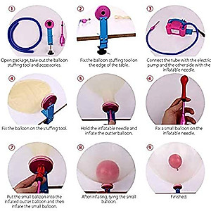 Balloon Stuffing Machine Balloon Stuffing Tool Kit Balloon Filling Tool for Christmas Birthday Wedding Party Art Balloons Decoration Supply