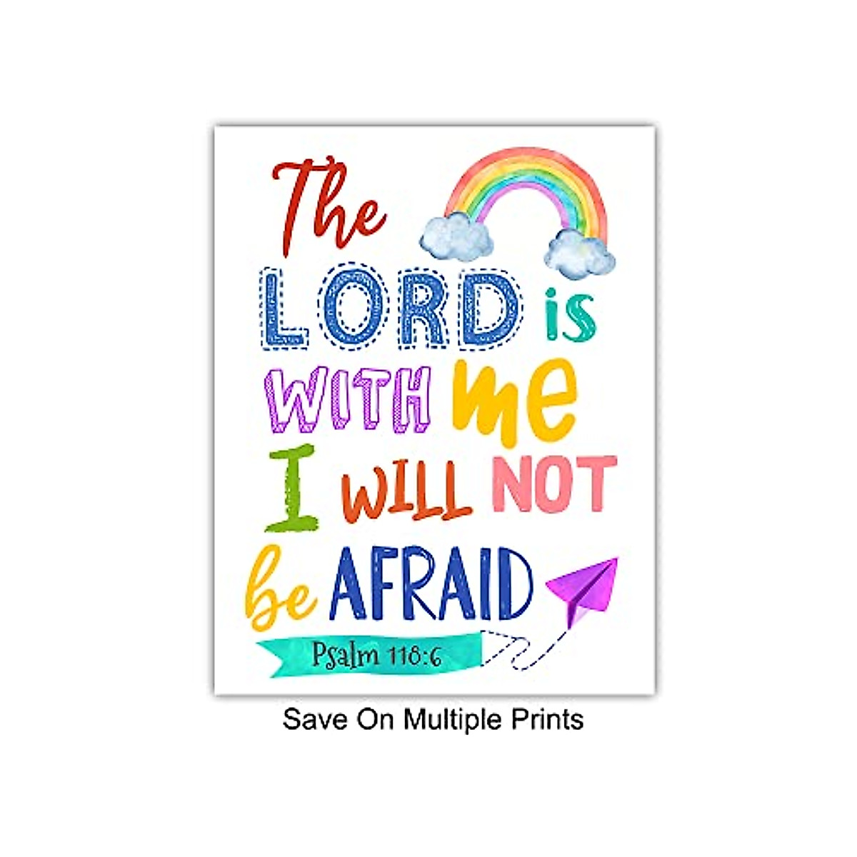 Bible Verse Wall Art - Scripture Wall Art - Christian Wall Art for Kids, Boys, Girls Bedroom - Religious Gifts for Kids - Aesthetic Wall Collage Kit - God Wall Decor - Positive Inspirational Quotes