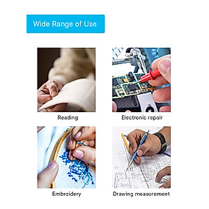 Magnifying Glass with Lights,Adjustable Standing Base,Portable Handheld,[3.5X+10X] Dual Magnification Lens,Magnifier Glass for Reading Jewelry Craft and Computer Repair