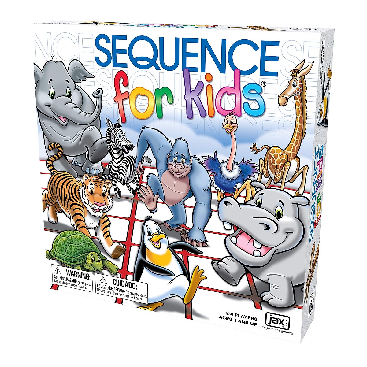 SEQUENCE for Kids -- The 'No Reading Required' Strategy Game by Jax and Goliath, Multi Color, 11 inches (2-4 players) (Packaging May Vary)