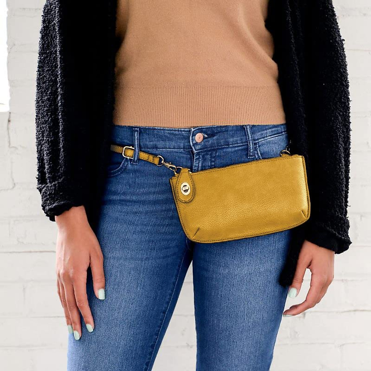 Joy Susan Women's Fashion Purse Mini Crossbody Wristlet Clutch Handbag - Mustard