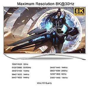 CKL KVM Switch DisplayPort 1.4 8K@30Hz 5K@60Hz 4K@144Hz(2 Computers 2 Monitors)