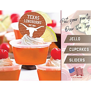 Texas Longhorns Cupcake Toppers (24 Pcs) University of Texas Longhorns Party Supplies for UT Austin Football, Birthday Gift, Graduation Party Decorations (Texas Longhorns)
