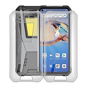 KJYFOANI Phone Case for Unihertz Tank (6.81"), Ultra Slim Silicone Shockproof Phone Case for Unihertz Tank, Fashion Soft Cover Anti-Scratch Transparent Case [ Anti-Yellowing] - [2 Pieces]