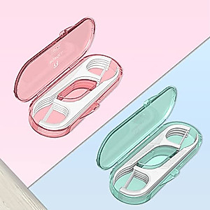 Dental Floss Picks-Floss Dispenser Portable Storage Box Flossers for Adults,More Hygienic,Total 308 Count(White),Floss Pick Holder,with Refill and Floss Travel Case