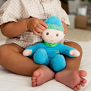 HABA Snug-Up Soft Plush Luis First Baby Doll 8" - Perfect Newborn and Infant Toy, Small Machine-Washable Baby Essentials, Ideal Boy Doll