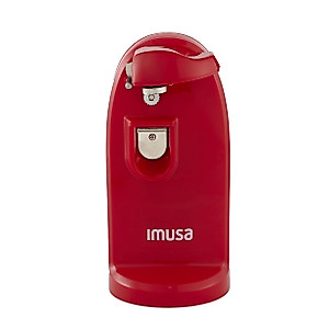 IMUSA USA Electric Can Opener with Bottle Opener and Knife Sharpener, Red Small