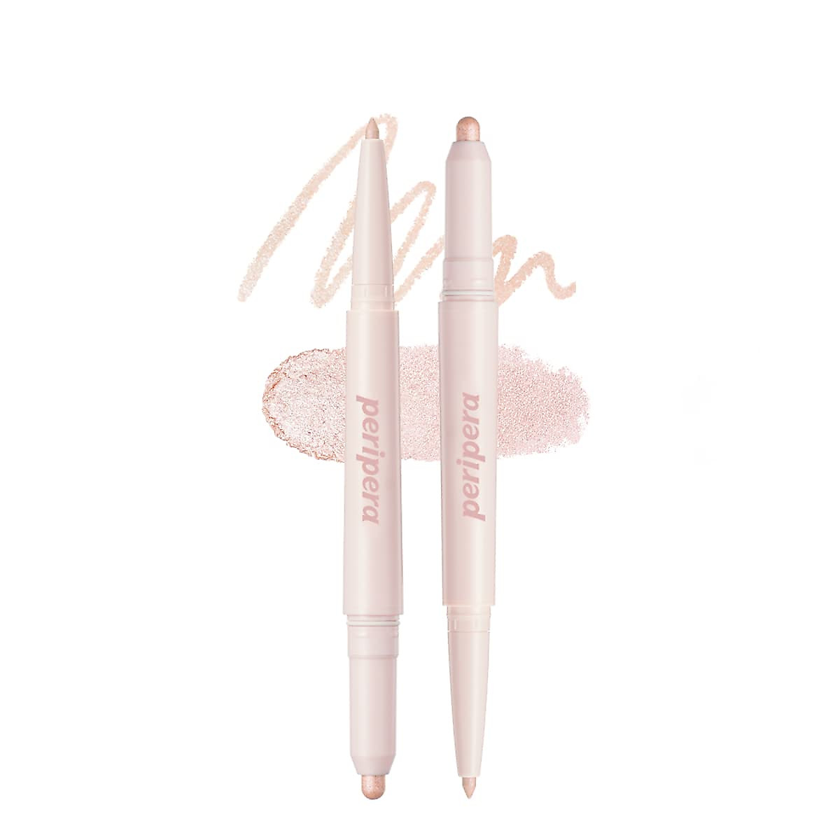 Peripera SUGAR TWINKLE DUO EYE SHADOW STICK (01 DEWY NUDE) - Shimmer, Highlighter, Convenient Eye Shadow Cream