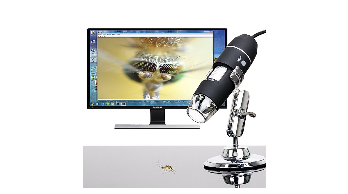 DGCUS USB 2.0 Digital Microscope - 1000X Magnification & 8-LEDs