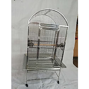 BMWPET SUS201 Stainless Steel DOMETOP Style Bird CAGE Parrot CAGE 28"X20"X60"