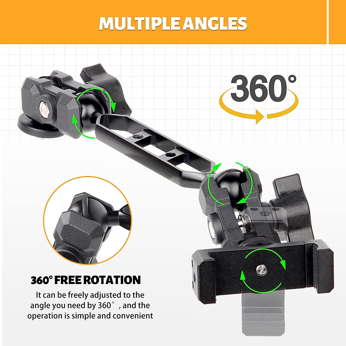 Maiker Dashboard Phone Holder Mount, Anti-Shake Stabilizer Custom Adjustable Cell Phone Holder for Ford Bronco Accessories 2021 2022