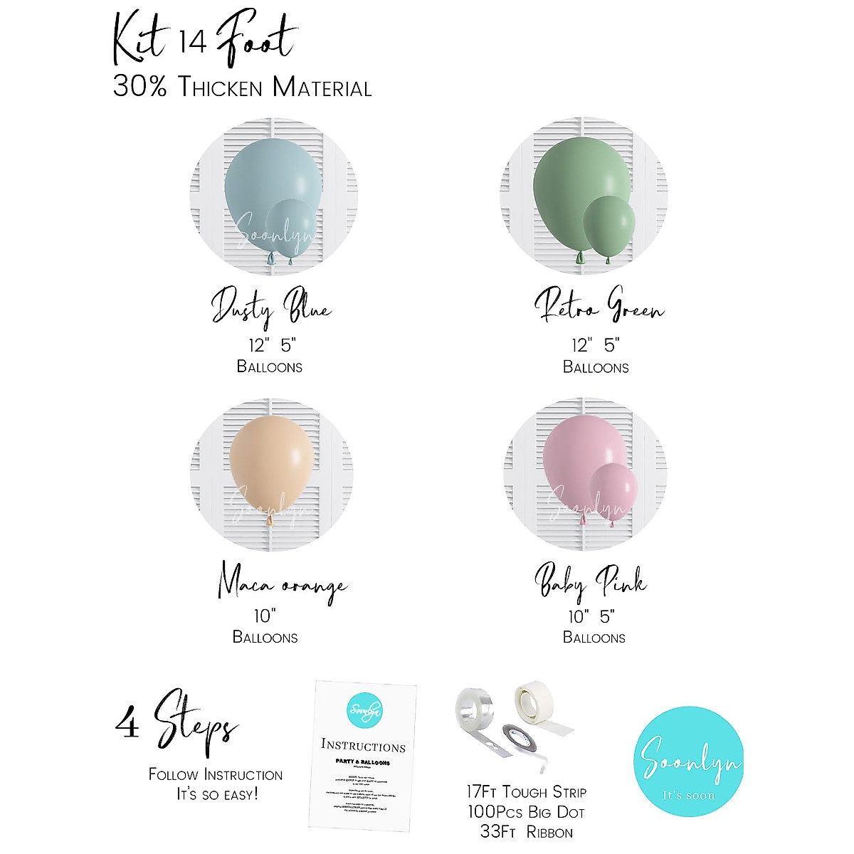 Soonlyn Baby In Bloom Balloon Arch Kit 14ft, Baby In Bloom Baby Shower Decorations, Wildflower Baby Shower Decorations, Bridal Shower, Wedding, Birthday