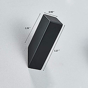 YJ YANJUN Black Towel Hook Set of 6 -Stainless Steel Rope Hooks