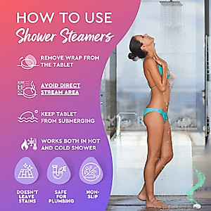 Cleverfy Shower Steamers Aromatherapy - Variety Pack of 6 Shower Bombs