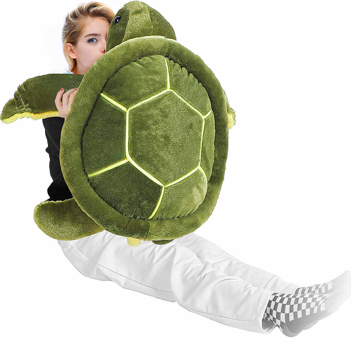 Civaner Turtle Stuffed Animals Sea Turtle Plush, Valentines Day Gifts for Kids, Plush Pillow Toys, Tortoise Toys Doll for Birthday(30 Inches)