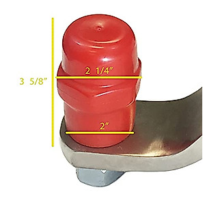 Larin Red Rubber Trailer Hitch Ball Cover, Fit 1-7/8 or 2 Inch Trailer Balls (BC-985)