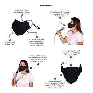 Gator Cases Triple-Layered Cotton Singing and Performance Mask Size Large (GBOMSNGRMSK-L)