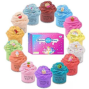 14 Pack Slime Kit Super Mini Butter Slime,Different Kinds of Color Scented Funny Slimes,Soft and Non-Sticky for Girls and Boys,Party Favor Gifts