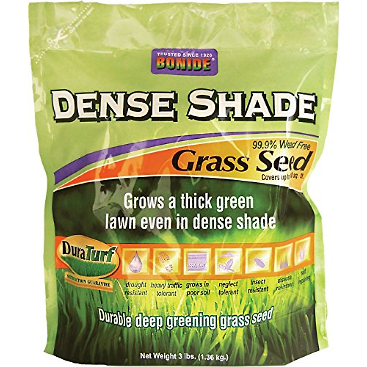 BONIDE Grass Seed 60211 Dense Shade Grass Seed, 3 lb