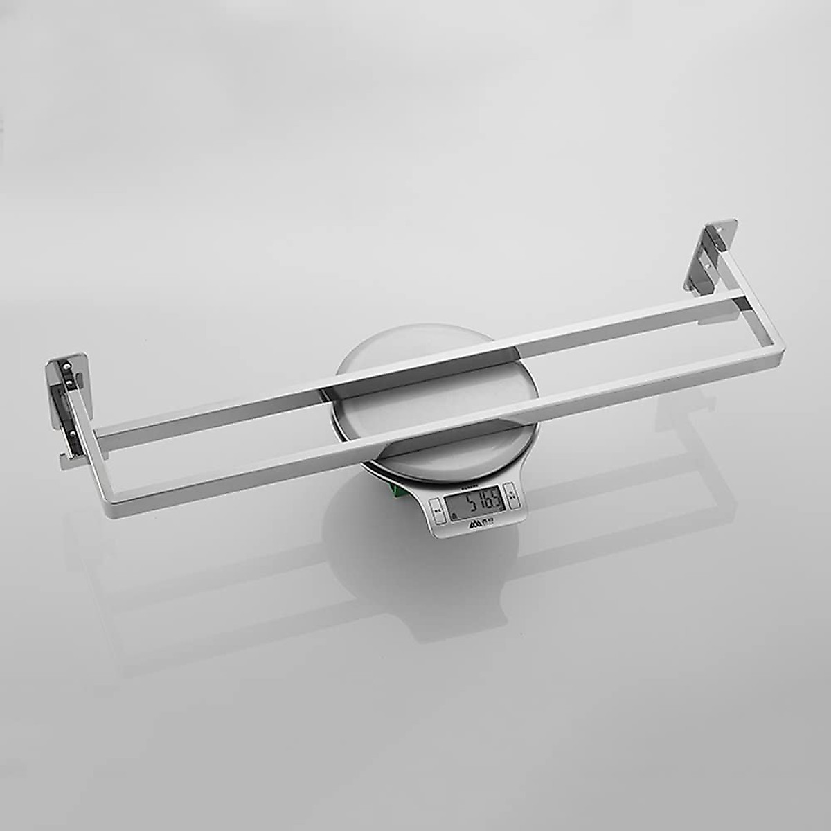 Wall Mounted Thick Towel Rail Extension Bathroom Pendant Bath Towel Shelves Towel Rack Double Rod 304 Stainless Steel Bathroom Towel Shelf Chrome Finish Bathroom Accessories