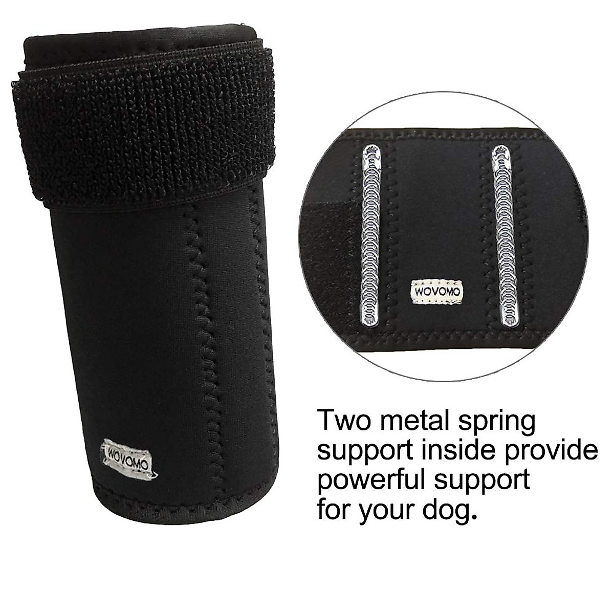 Dog Canine Front Leg Brace Wrap, Pair of Dog Leg Compression Sleeve Brace Wrap with Metal Strips Protects Wounds Brace Heals and Prevents Injuries & Sprains Helps Arthritis L/XL