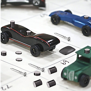 4.625 Ounces Tungsten Weight Tungsten Putty Weights and 4 Pcs Polished Axle Cylinder Weight Wood Car Incremental Weights Compatible with Pinewood Derby Car Weights