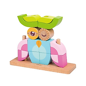 Classic World Wooden Toddler Montessori Toys Block Puzzle, Sorting and Stacking Puzzles for Babies and Toddlers, Peg Puzzle Stacker