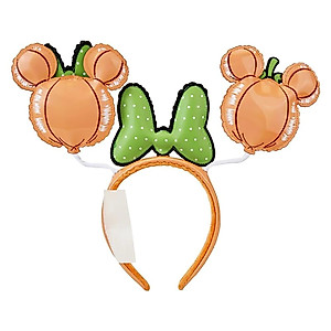 Loungefly Stitch Shoppe Disney Mickey and Minnie Pumpkin Balloon Headband Orange/Green