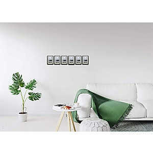 The Display Guys - Square Profile Wooden Picture Frame with Tempered Glass - 5" x 7" matted to 4" x 6" – 6 Pack – Black