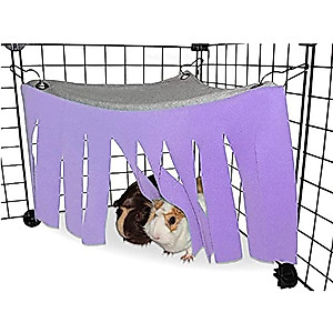 CHDHALTD Guinea Pig Hideout Hanging Hamster House, Soft Rabbit Hiding Tent Hideaway Hedgehog for Small Pets Cage Hammock Rat Nest(Blue)