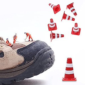 ibasenice 40pcs Table Decoration Boys Play Early Barricade Prop Girls Cognitive Favors Signs Road Barrier Toys Cones Pretend Miniature Toy Teaching Activity Cones- for Photo Landscape Aids