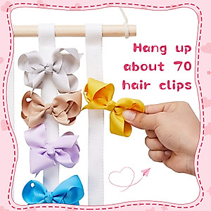 Qunclay 2 Pack Hair Bows Holder Organizer for Girls Baby Headband Hair Bows Holder Hanging Hair Bow Organizer Head Band Holder Storage for Baby Girls Toddler Room Decor
