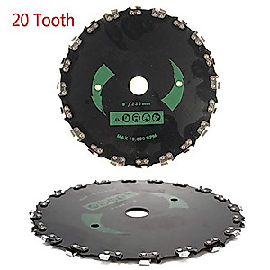 9 Inch Brush Cutter Chainsaw Tooth Trimmer Machine Replacement Carbide Blade 10000 RPM 9 Inch 20 Tooth for Lawn Mower Circular Saw Blade Electric Weeder Accessories (1 Pack)