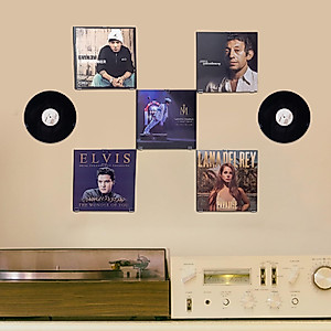 Antilope Vinyl Record Wall Mount Display Shelf, 6 Sets Clear Acrylic Vinyl Record Holder Stand Racks for Album Covers Display and Home Wall Decoration (Screw Mount)