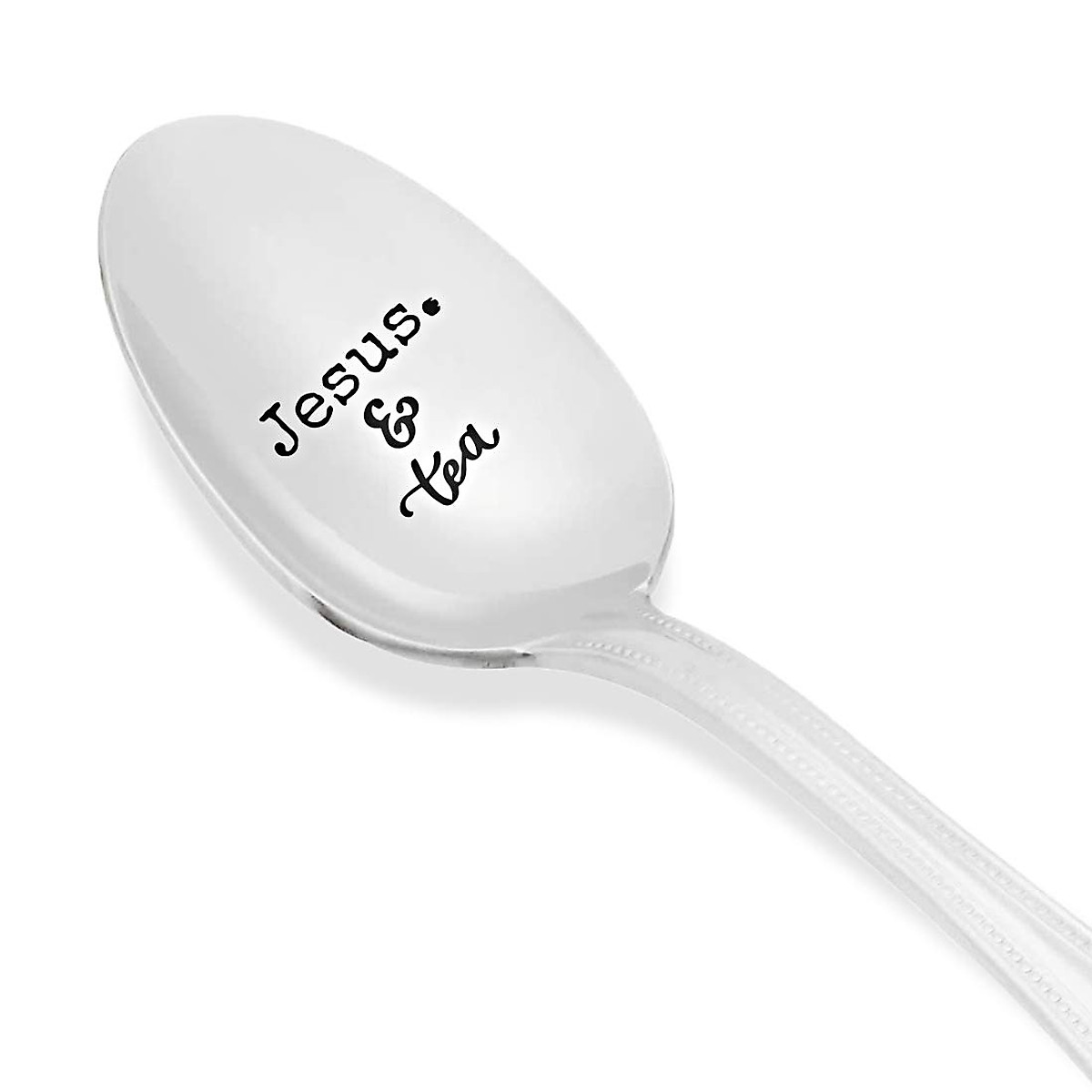 Gifts for christian| Coffee and Jesus Christian quote gift for men/women | Gifts for the tea lover | Christmas gift for friend/coworker| Religious Gift for mom/dad | Jesus and tea Engraved spoon gift