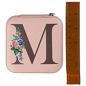 hobbyme Gifts for Women Teen Girls -Small Initial Jewelry Case Jewelry Organizer,Jewelry Box Birthday Gifts for Girl Women Mom