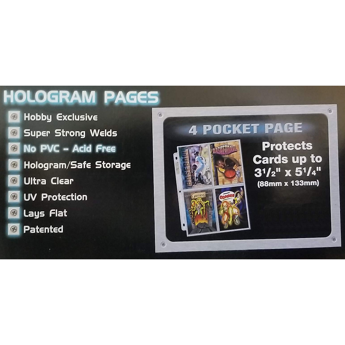 Ultra Pro 25 (Twenty Five Pages) 4-Pocket Coupon Pages (3.5 X 5 inches, top load pockets)