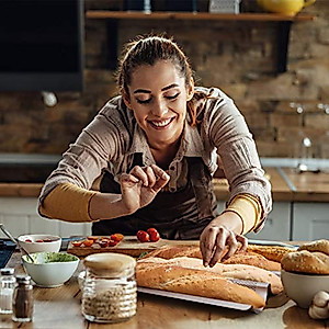 Fulimax Baguette Pan, French Bread Pans For Baking Pan, Nonstick 3 Slots Perforated Italian Loaf Pan Mold Long French Bread Pan,Golden