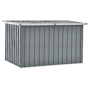 JOYALY Waterproof Outdoor Storage Box - Large Resin Garden Container with Lockable Lid for Patio Deck and Yard - Perfect Deck Storage Solution (149x99x93 cm)