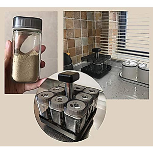 Revolving Spice Rack Organizer Caddy, Rotating Spice Storage for Cabinet and Kitchen, 8 Jar Herb and Spice Countertop Spice Rack(Spices Not Included)